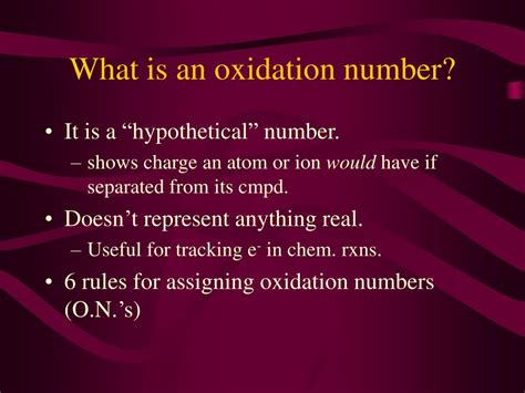 PPT Oxidation Numbers And Redox Reactions PowerPoint Presentation Free Download ID