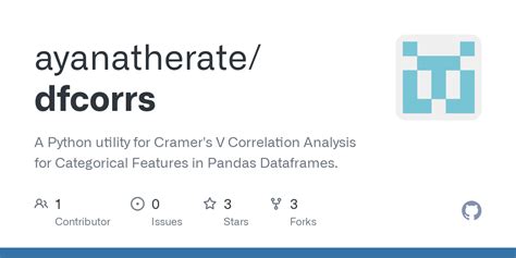 github ayanatherate dfcorrs a python utility for cramer s v correlation analysis for