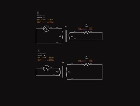 Schematic For Example Simulation Of Types Of Transformers Two