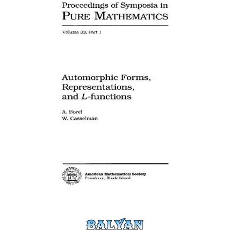 خرید و قیمت دانلود کتاب Automorphic Forms Representations And L