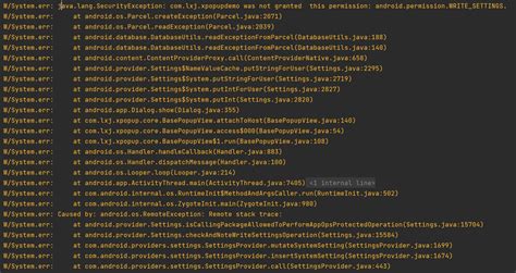Demo打开任意pop报not Granted This Permission Androidpermissionwritesettings · Issue 1078