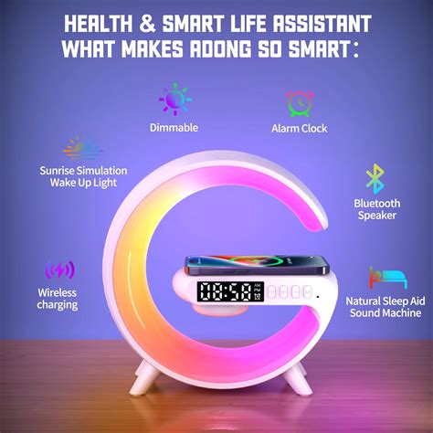 Smart Rgb Night Light Led Atmosphere Desk Lamp Multifunction Alarm