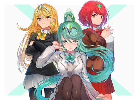Pyra Mythra And Pneuma Xenoblade Chronicles And More Drawn By Tarbo Exxxpiation Danbooru