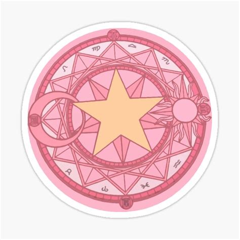 Pegatinas De Cardcaptor Sakura Redbubble Pink Magic Circle Card