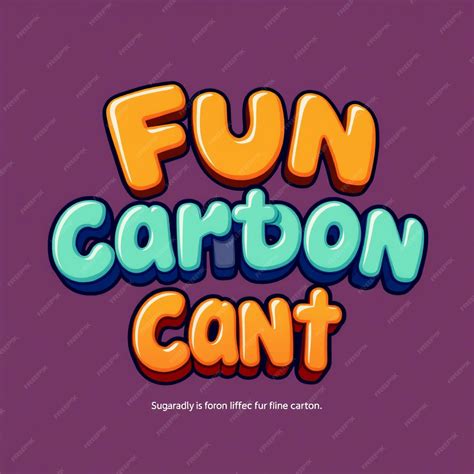 Fun Cartoon Text Effect Premium Ai Generated Image