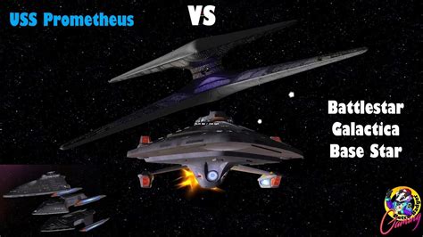 Uss Prometheus Vs Battlestar Galactica Basestar Youtube