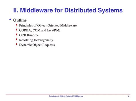 PPT II Middleware For Distributed Systems PowerPoint Presentation