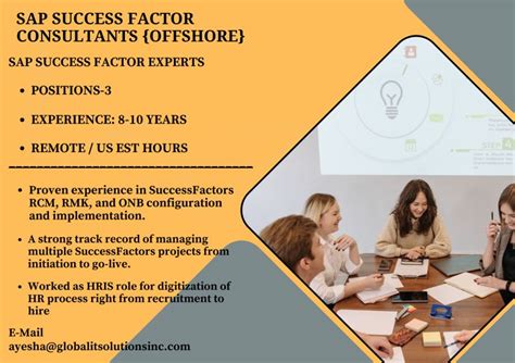 Hiring Sapsuccessfactors Successfactorsconsultant Recruitment Ayesha Tarannum