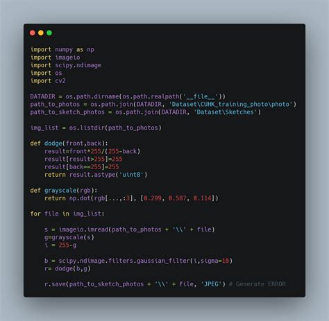 Image Processing Can Not Save File Using The Below Python Code