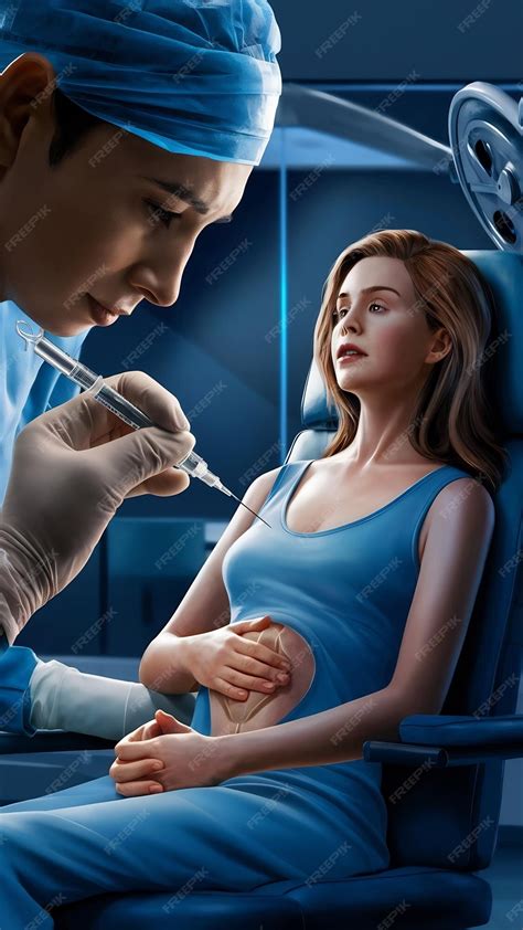 Surgeon Making Injection Into Female Body Neural Therapy Concept