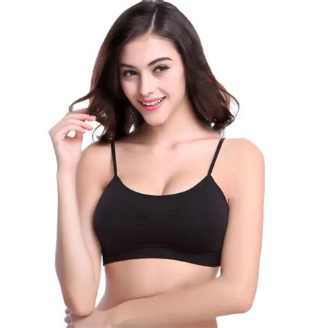 Womens Seamless Padded Wirefree Comfort Bra Fitness Workout Solid