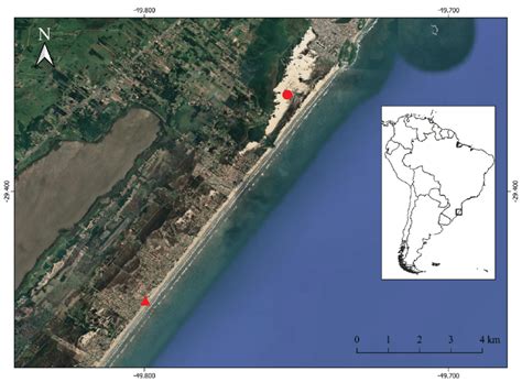 Location Map Of Sampling Areas For The Two Populations Of Liolaemus
