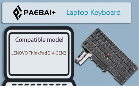 Paebai Replacement Laptop Keyboard For Lenovo Thinkpad E14 Gen2 With Pointer No