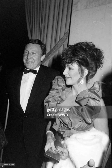 Actress Joan Collins Arrives With American Businessman Ron Kass On