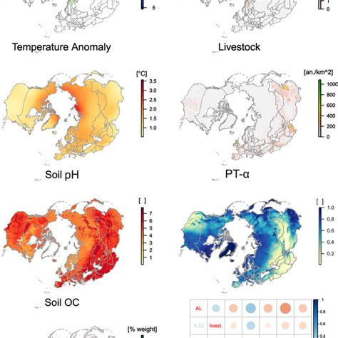 Model Predictors Maps And Pairwise Correlation Plot Bottom Right In
