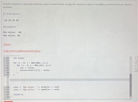 [solved] need help find the maximum value and minimum valu