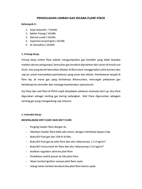 Flaring Ppco Pupuk Kujang Pdf