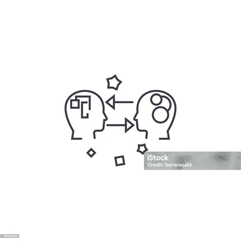 감성 지능 벡터 라인 아이콘 기호 그림 배경 편집 가능한 선 개념에 대한 스톡 벡터 아트 및 기타 이미지 개념 개성 개념