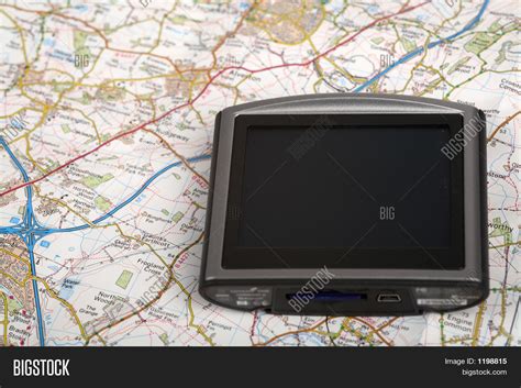 Gps Device On Map Image Photo Free Trial Bigstock