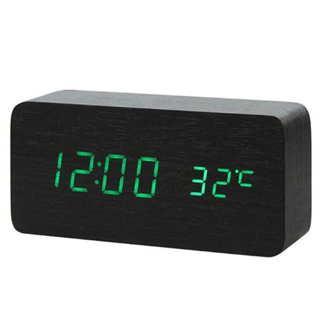 Voice Control LED Alarm Clock Digital Thermomete Grandado