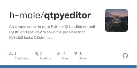 Github H Moleqtpyeditor An Simple Editor In Pure Python Qt Binding