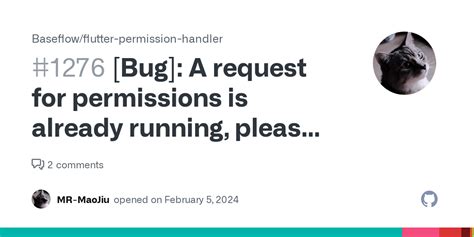 Bug A Request For Permissions Is Already Running Please Wait For It