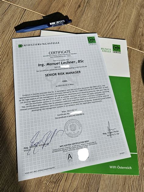 Manuel Lechner On Linkedin Risk Manager Consulting Certificate