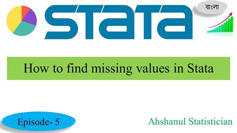 How To Find Missing Values In Stata Stata Learning In Bangla Part 5