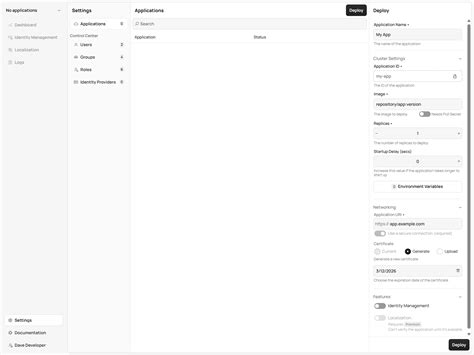Vaadin Control Center Application Deployment Guide
