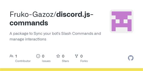 github fruko gazoz discord js commands a package to sync your bot s slash commands and manage