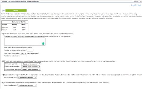 solved problem 15 07 algo decision analysis with