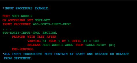 Mainframe Forum Cobol Input Procedure The Definitive Tutorial