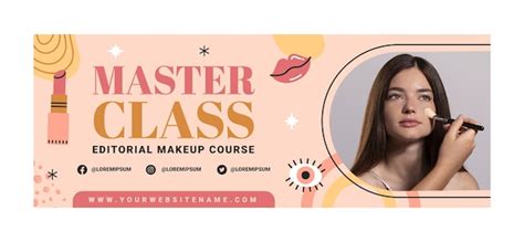 Free Vector Makeup Masterclass Banner Template