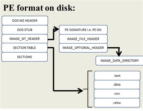 portable executable structure on disk download scientific diagram
