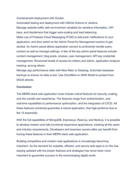 10 Key Considerations For Creating A Mern Stack Web Application Pdf