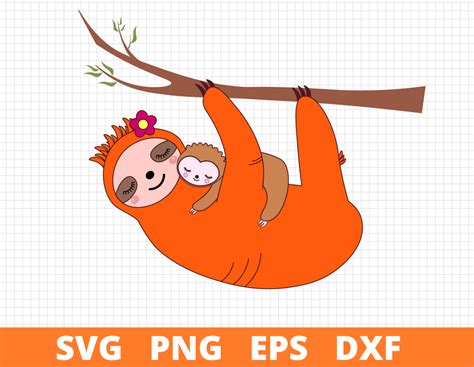 Sloth Svg Bundle Lazy Sloth Bear Vector Sloth Print By Svgocean