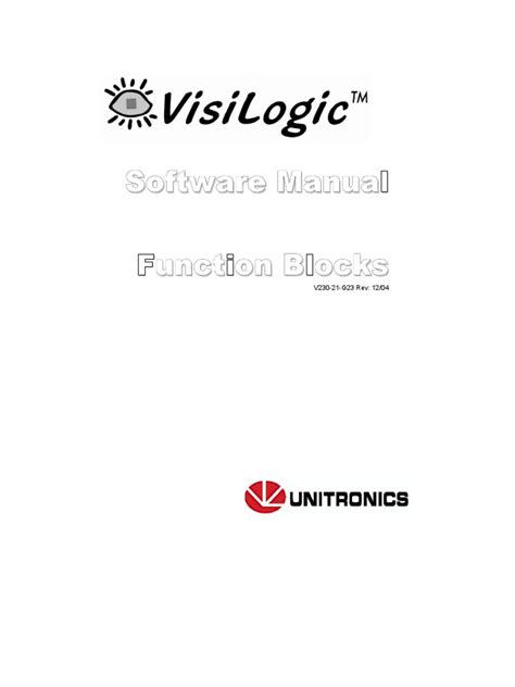 Visilogic Software Manual Function Blocks Pdf Parameter Computer Programming Systems Theory