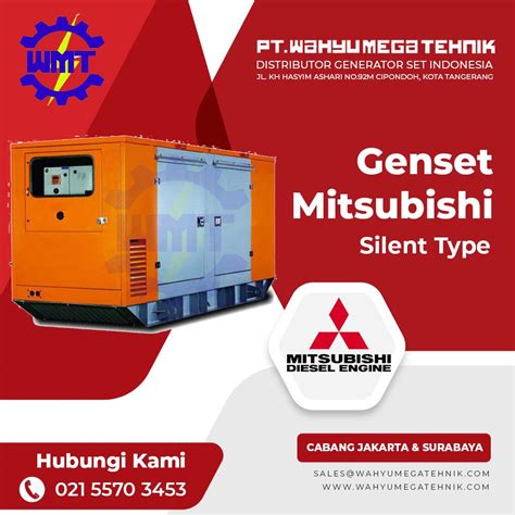 Genset Mitsubishi 30 Kva 24 Kw Genset Silent Type Pt Wahyu Mega Tehnik