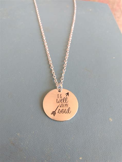 Essential Oil Diffuser Necklace Bible Scripture It Is Well With My Soul Lava Bead Friend