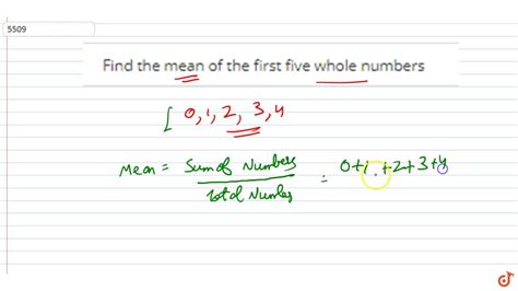 Find The Mean Of First Five Natural Numbers Detailed Answer Tfiglobal