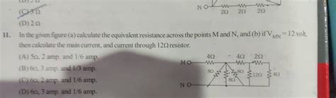 In The Given Figure A Calculate The Equivalent Resistance Across The Po