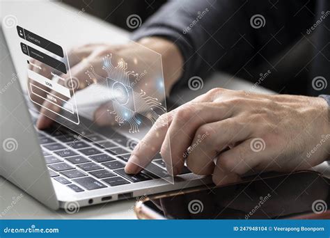 Login And Password Of Cyber Security And Networking Concept User