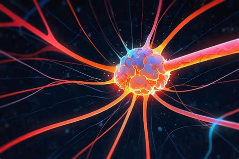 Digital Illustration Of Active Neuron Firing Within A Neural Network