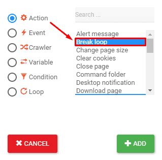 Break Loop Command RTILA Web Business Automation