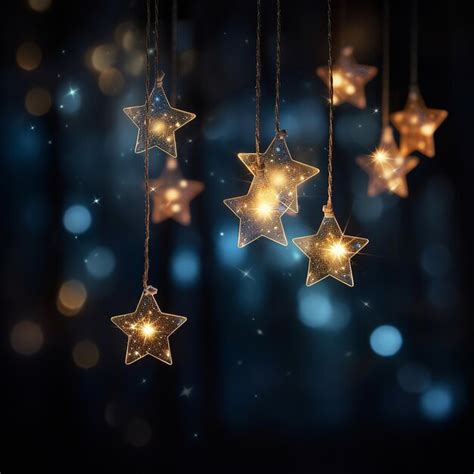 Premium Ai Image A String Of Five Stars Twinkling With Mysterious Light