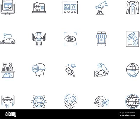 Foresight Line Icons Collection Insightful Anticipation Prescience