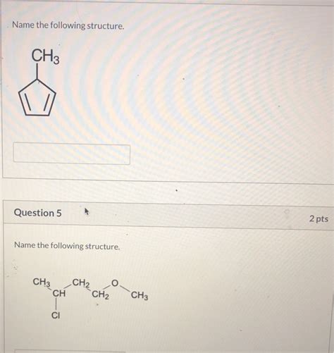 Solved Name The Following Structure Ch3 Question 5 2 Pts