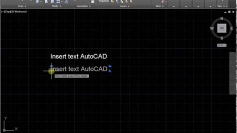 Insert Text Autocad Youtube