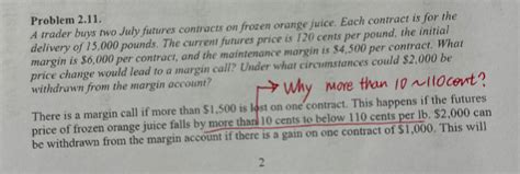 Solved Problem 211a Trader Buys Two July Futures Contracts