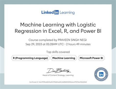 Erpraveen Singh Negi On Linkedin Certificate Of Completion